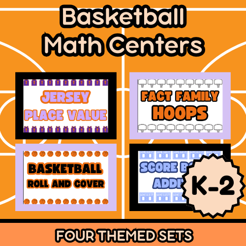 March Madness Basketball Math Centers (K-2) | Kiki's Curriculum