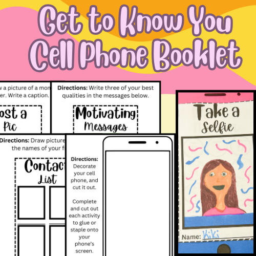 Get to Know You Cell Phone Booklet | Kiki's Curriculum