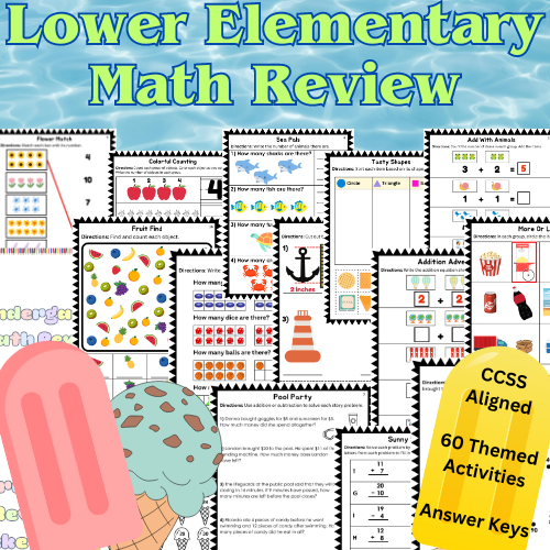Lower Elementary Math – Summer Review Packet Bundle | Kiki's Curriculum