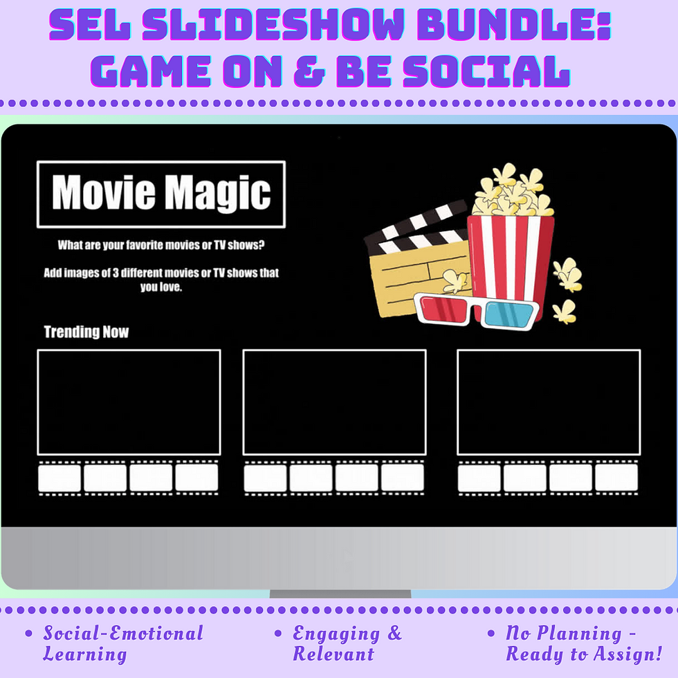 SEL Slideshow Bundle: Be Social & Game On | Kiki's Curriculum