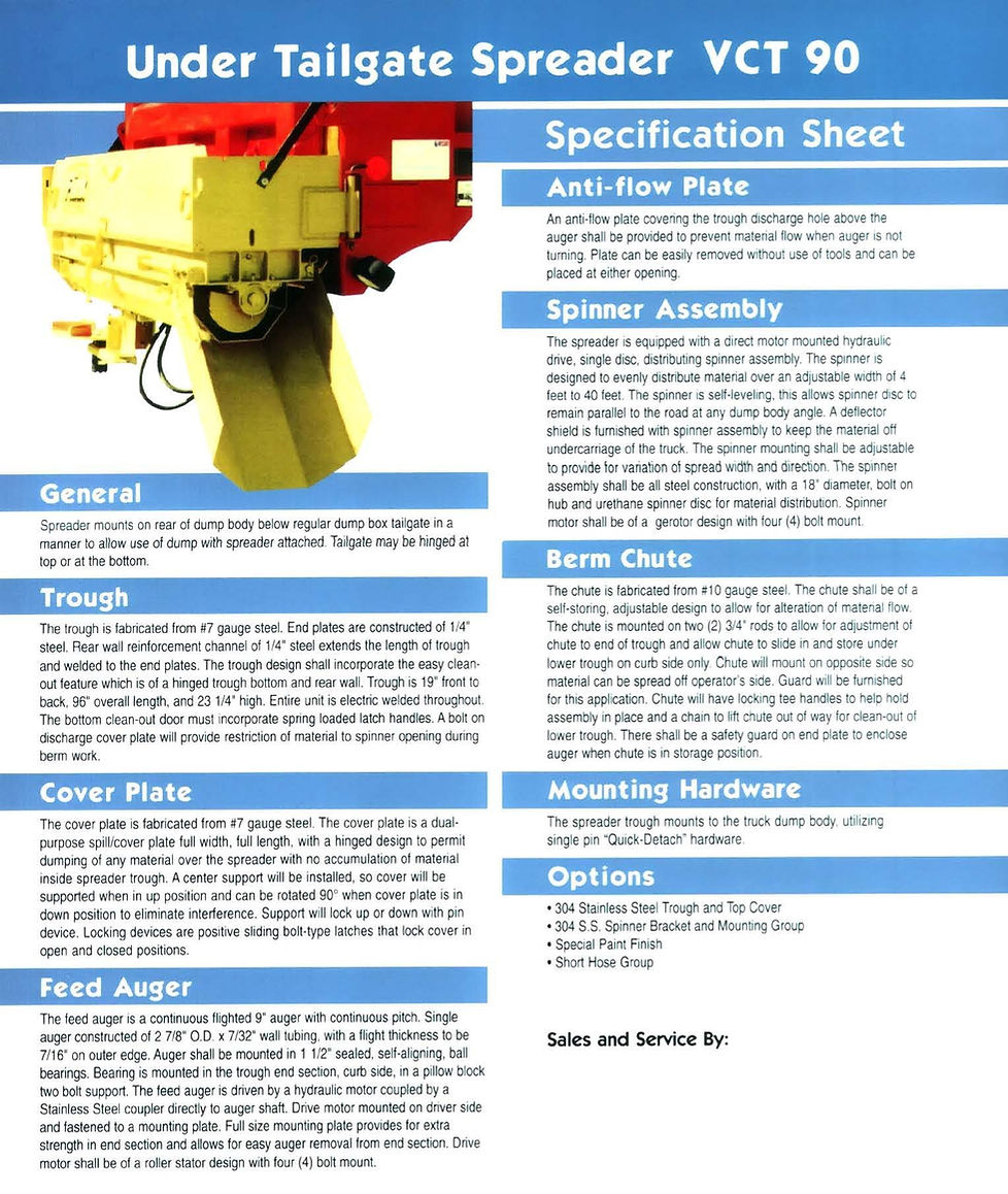 UVCT90 9" Tailgate Spreader Berming | Flink