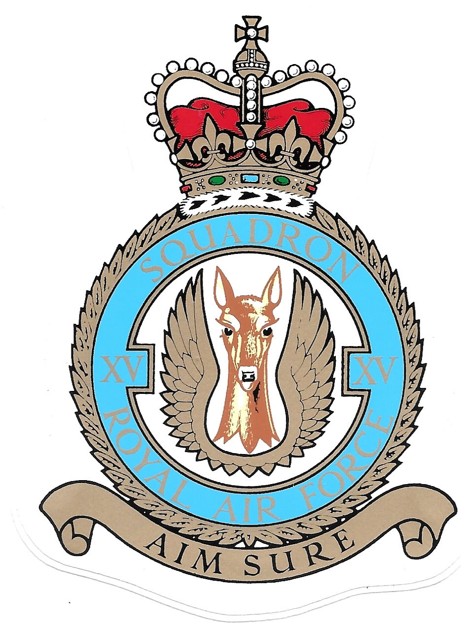 RAF No.15 (XV) Squadron Crest Sticker | LancasterAssociation