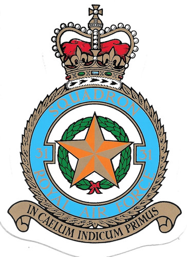 RAF No.31 Squadron Crest Sticker | LancasterAssociation