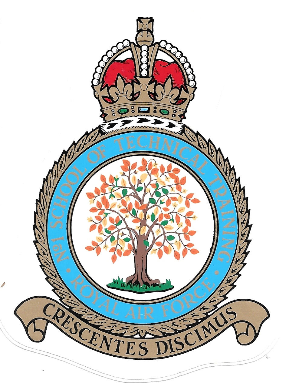 RAF No.1 School of Technical Training Crest Sticker | LancasterAssociation