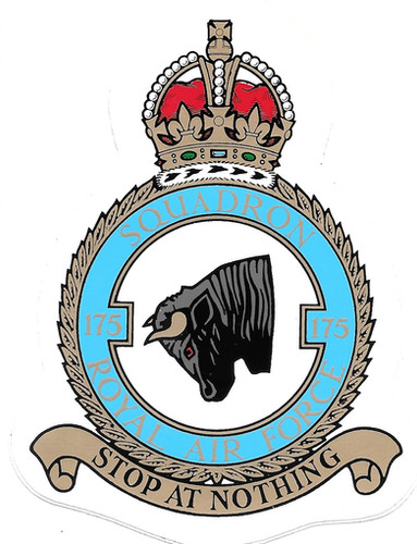 RAF No.175 Squadron Crest Sticker (KC) | LancasterAssociation