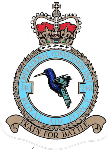 RAF No. 240 Operational Conversion Unit Crest Sticker ...