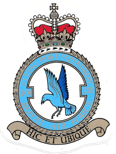 RAF No.201 Flying Boat Squadron Crest Sticker c | LancasterAssociation
