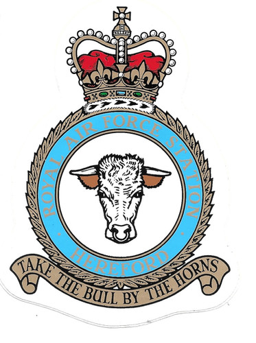 RAF Station Hereford Crest Sticker | LancasterAssociation