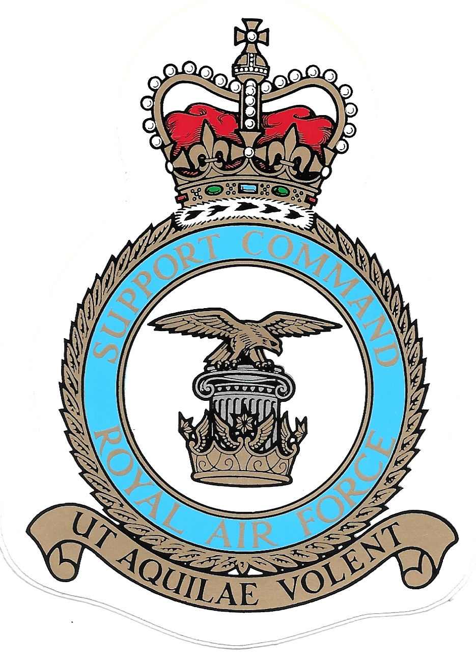 Raf Support Command Crest Sticker Lancasterassociation