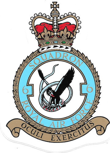 RAF No.6 Squadron Crest Sticker | LancasterAssociation