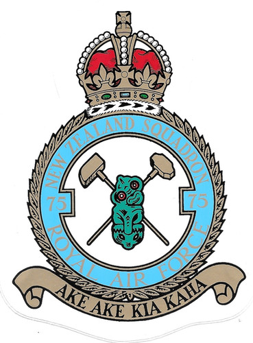 RAF No.75 New Zealand Squadron Crest Sticker | LancasterAssociation