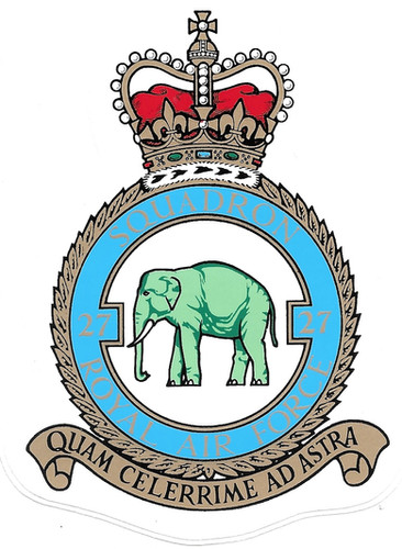 RAF No.27 Squadron Crest Sticker | LancasterAssociation