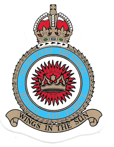 RAF Head Quarters Near East Air Force Crest Sticker | LancasterAssociation