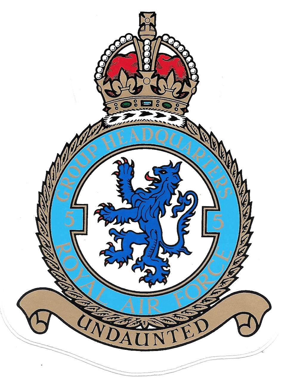 RAF No.5 Group Headquarters Crest Sticker | LancasterAssociation