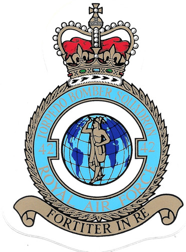 RAF No.42 Torpedo Bomber Squadron Crest Sticker | LancasterAssociation