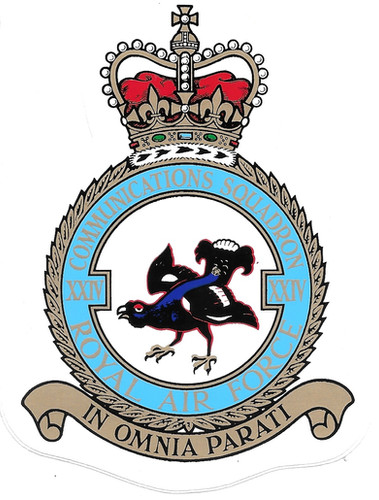 RAF No.24 (XXIV) Communications Squadron Crest Sticker ...