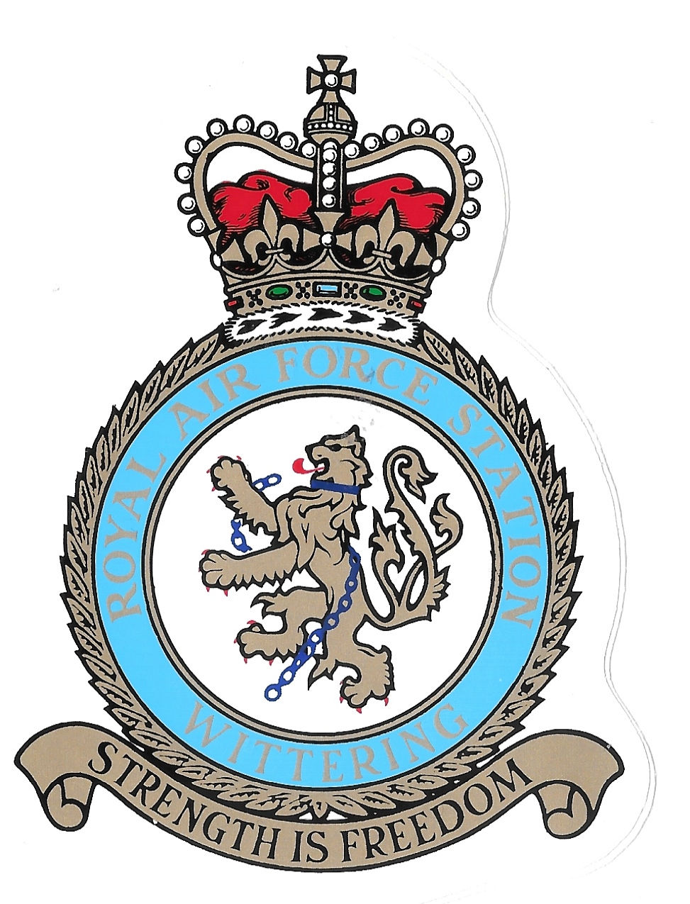RAF Station Wittering Crest Sticker | LancasterAssociation