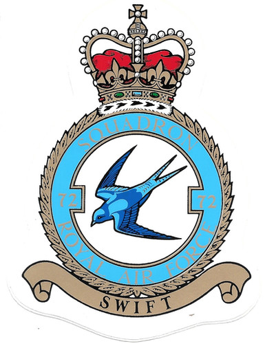 RAF No.72 Squadron Crest Sticker | LancasterAssociation