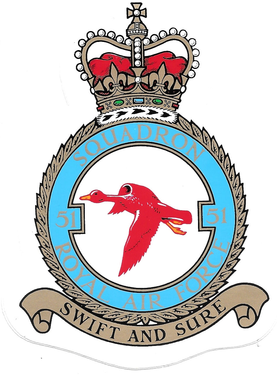 RAF No.51 Squadron Crest Sticker | LancasterAssociation