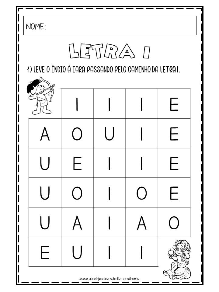 Atividade LETRA I identificação da letra