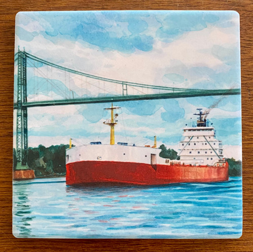 Passing TI Bridge ~ Sandstone Coaster | everythingriver