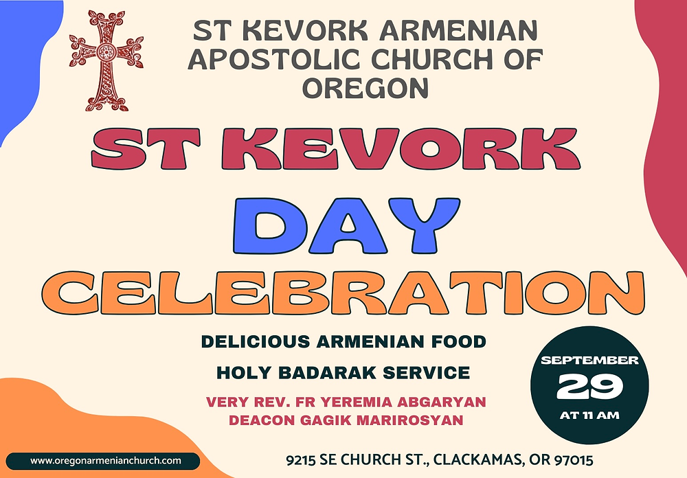 St Kevork Day Celebration Reservation