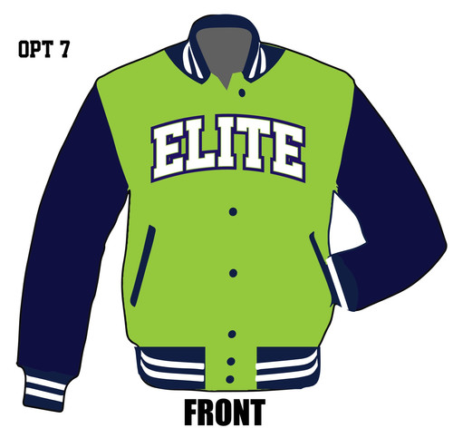 Letterman Jacket (Green/Blue Sleeves) | Florida Elite