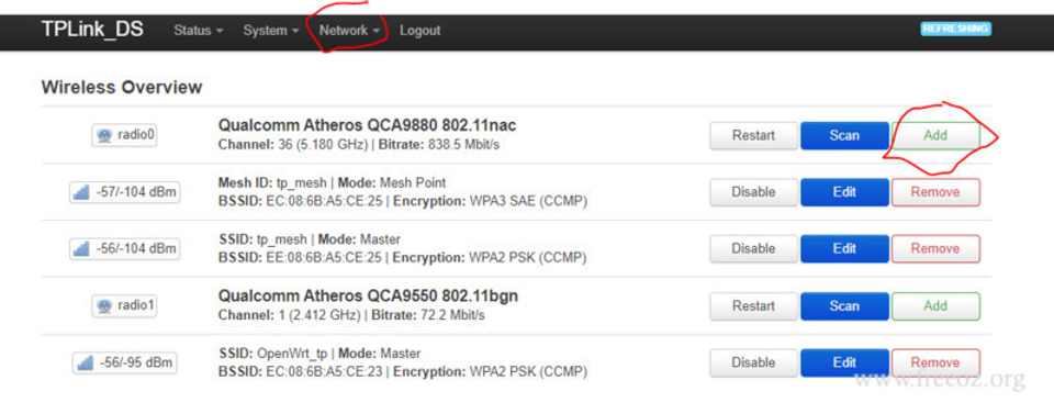 How to configure home wireless mesh network using OpenWrt?