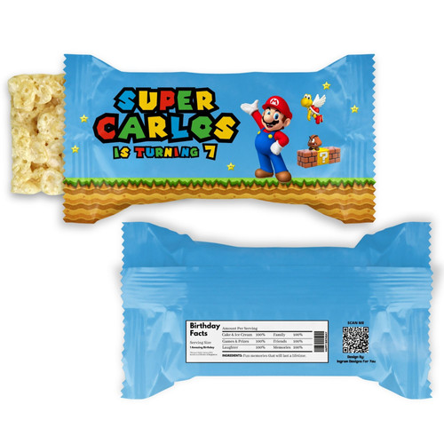 Super Mario Crispy Rice Treat Labels | Ingram Designs For Y