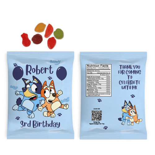 Bluey Fruit Snacks Labels | Ingram Designs For Y