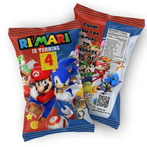 Mario vs Sonic Chip Bags | Ingram Designs For Y