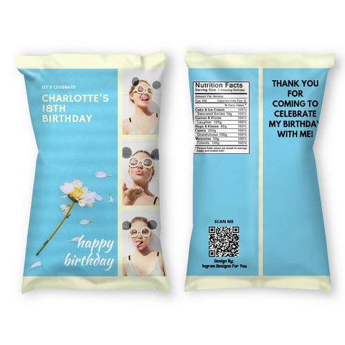 Happy Birthday Chip Bag Party Favors | Ingram Designs For Y