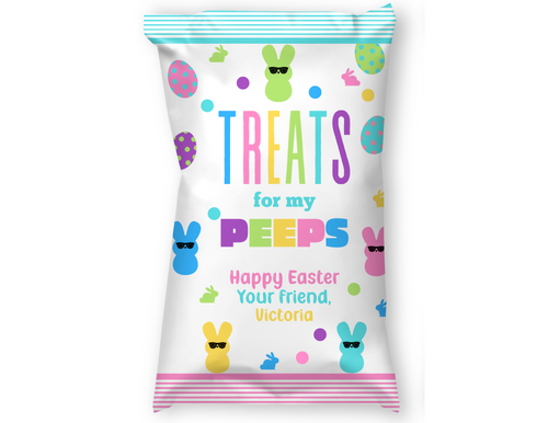 Easter Chip Bags, Treats For My Peeps Party Favors | Ingram Designs For Y
