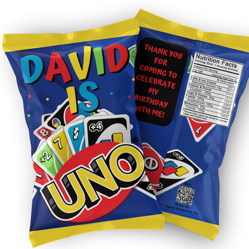 Uno Chip Bag Party Favors | Ingram Designs For Y