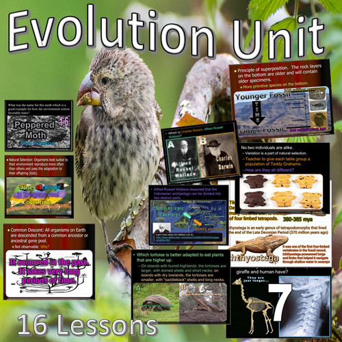 Change Topics Unit Part 1 and 2 : Evolution Topics Digital Download ...