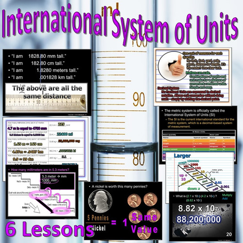 Science Skills Unit Part 2: Intro to the International System of Units ...