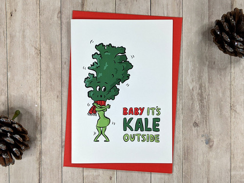 Kale Christmas Card | Vegan Christmas | Plant based cards