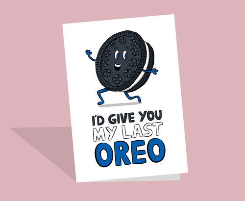Oreo Birthday Card | Biscuit Card | Plant based cards