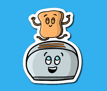 Toast Sticker | Plant based cards