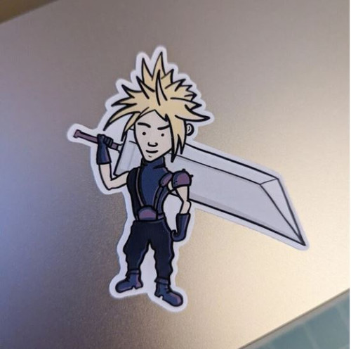 Final Fantasy 7 Sticker | Plant Based Cards