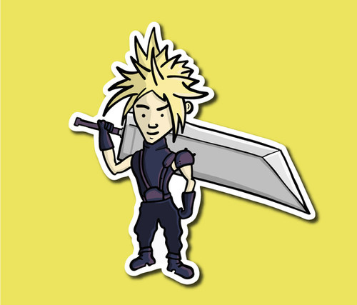 Final Fantasy 7 Sticker | Plant Based Cards