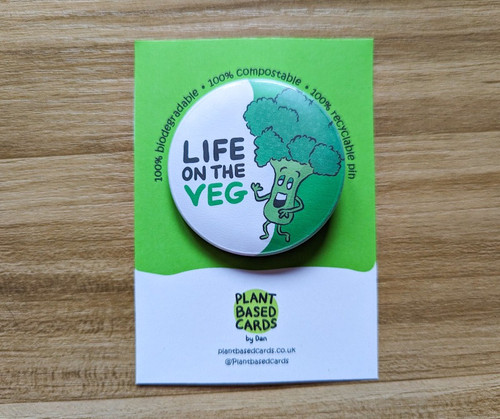 Broccoli Badge | Plant based cards