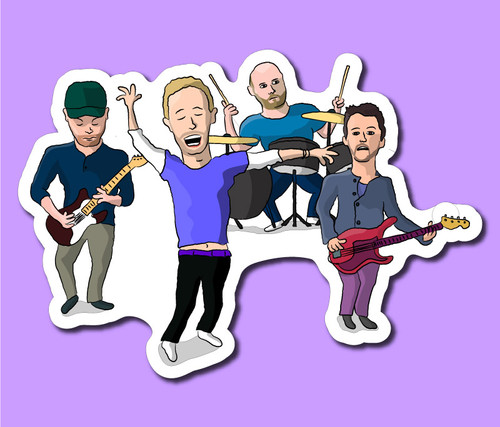 Coldplay Sticker | Plant based cards