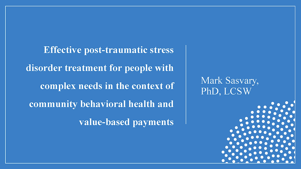 Effective post-traumatic stress disorder treatment for people with ...
