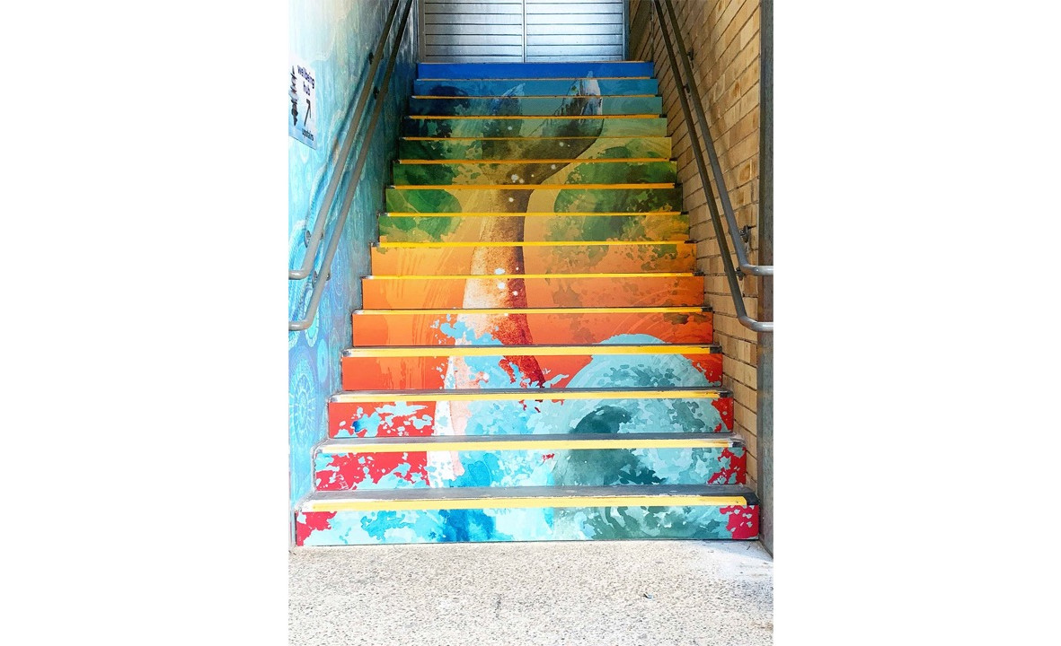 School Stair Art - Custom Wall Art For Stairs | Edugrafix