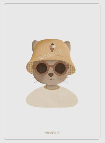Carte - Summer Chat | Les Minis Dorés Carte - Summer Chat | Les Minis Dorés