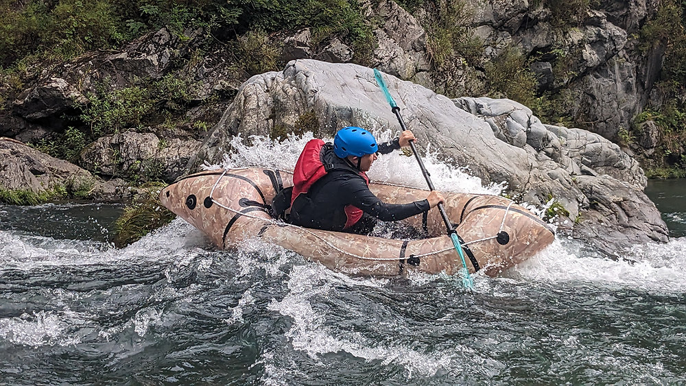First descent pack raft tour,