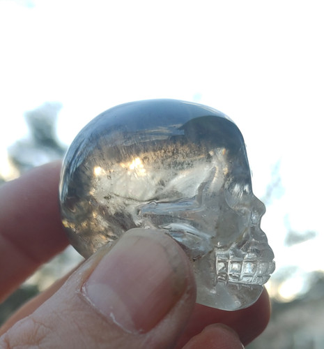 Himalayan Smokey Quartz Reiki Healer Gem Skull / 2025 First Wave ...