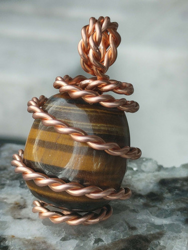 Gaia force Amulet : Royal Cubit Copper Tensor Coil/ Tigers Eye ...