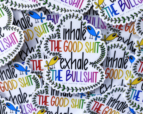 inhale the good shit sticker/magnet | Seecarriecolor